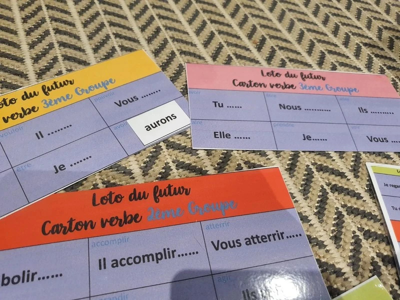 Pack de 4 lotos de conjugaison - Jeux Montéssori